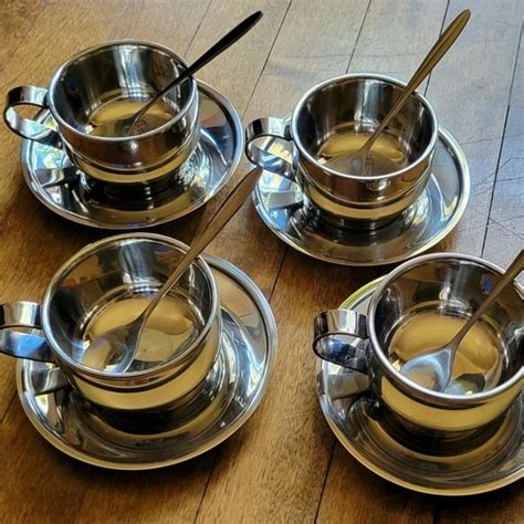 Zenfun Dining 4 Pack Stainless Steel Coffee Cups Set Poshmark