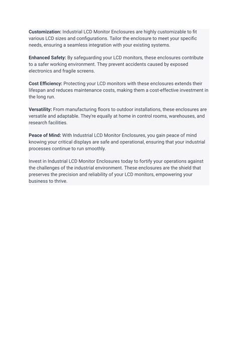 Ppt Industrial Lcd Monitor Enclosures For Robust Reliability Powerpoint Presentation Id 12565608