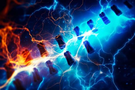 Premium Ai Image Electric Pulses Abstract Background Of Electricity Ai Generated