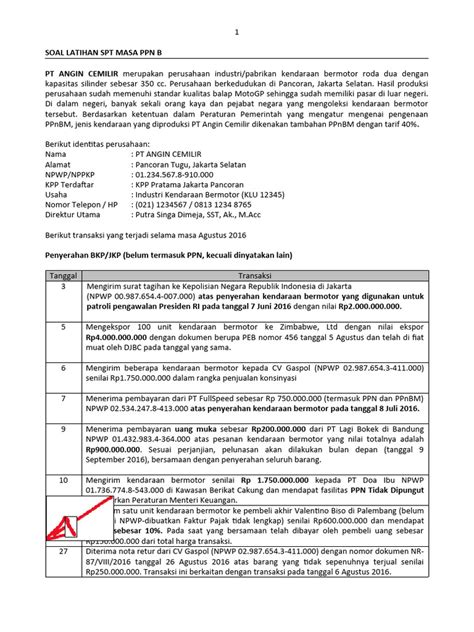 Soal Latihan Ppn B Edited Pdf