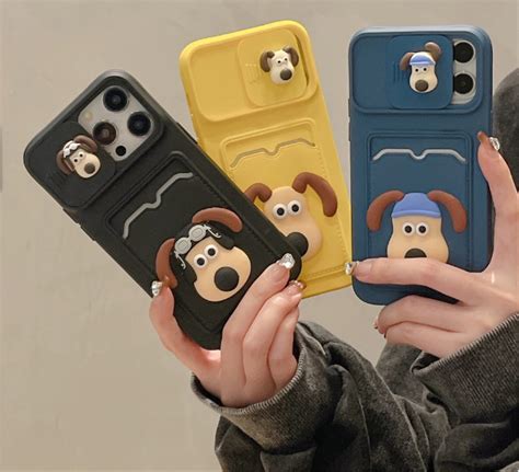 프리티즈 월레스와 그로밋 귀여운 아이폰 케이스 아이폰 카드케이스 카메라 커버