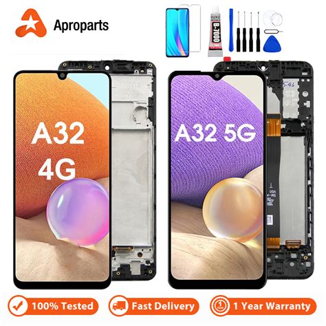 หน้าจอแสดงผลสัมผัสดิจิทัล Lcd สําหรับ Samsung Galaxy A32 4g A325 A325f