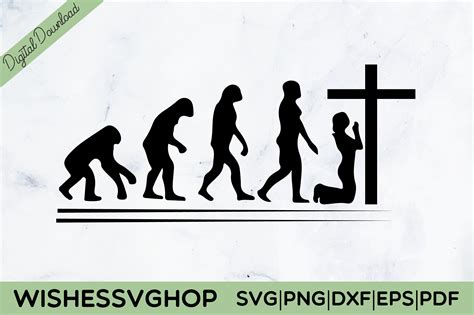 Evolution Jesus Christ Vector Vintage Graphic By Wishessvghop