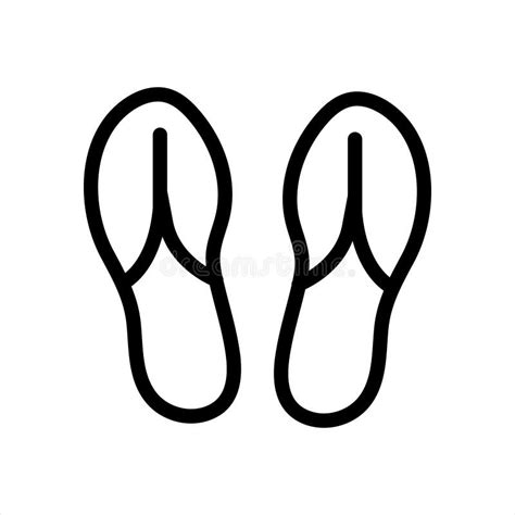 Beach Footwear Slipper Icon Icon Symbol Illustration Design Stock