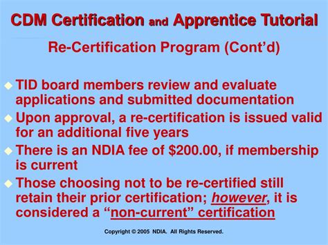 Ppt Cdm Certification And Apprentice Programs The Ndia Process