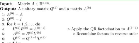 Solved Consider Applying One Step Of The Qr Algorithm