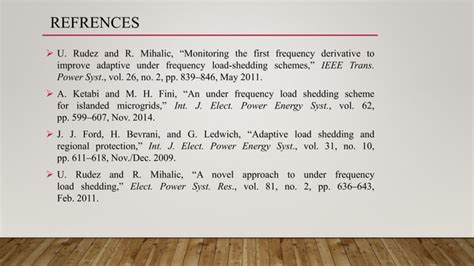 An Under Frequency Load Shedding Scheme For Ppt
