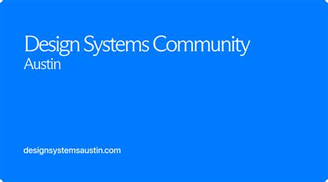 Design Systems Community Austin