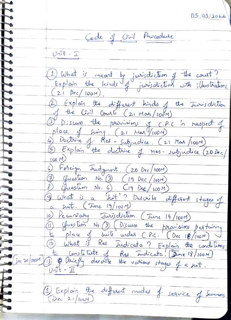 Cpc Questions Notes O5 03 De Gil Pro Teduse Unit Whati Ieant6 Jwisdiclin E Coust Exploine