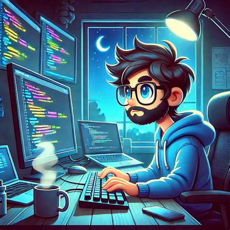 🌙 Midnight Coding Vibes Programmer In Action 💻 In 2025 Islamic Art
