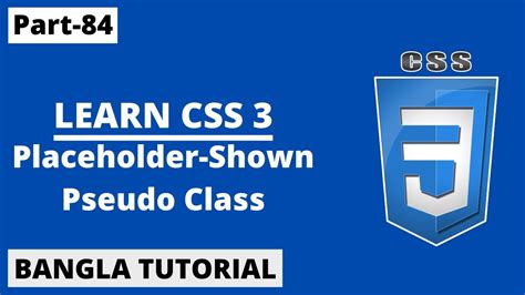 css placeholder shown tutorial in bangla part 84 css3 bangla