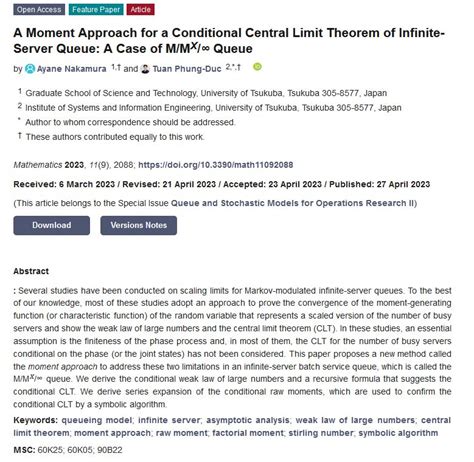 Mathematics Mdpi On Linkedin A Moment Approach For A Conditional