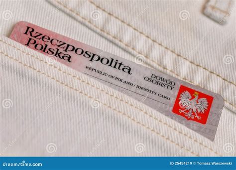 Tarjeta Polaca De La Identificación Imagen De Archivo Imagen De