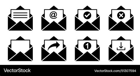 E Mail Envelope Send Mail Or Letter With Envelops Vector Image