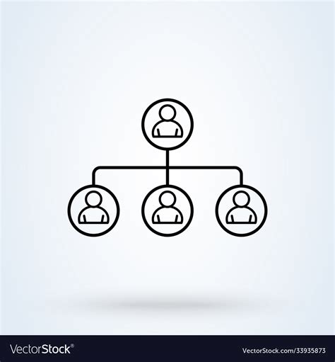 Hierarchical Structure Sign Icon Or Logo Line Vector Image