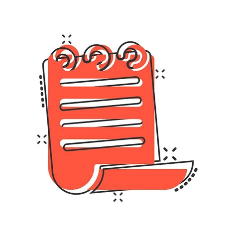 Premium Vector Document Note Icon In Comic Style Paper Sheet Cartoon