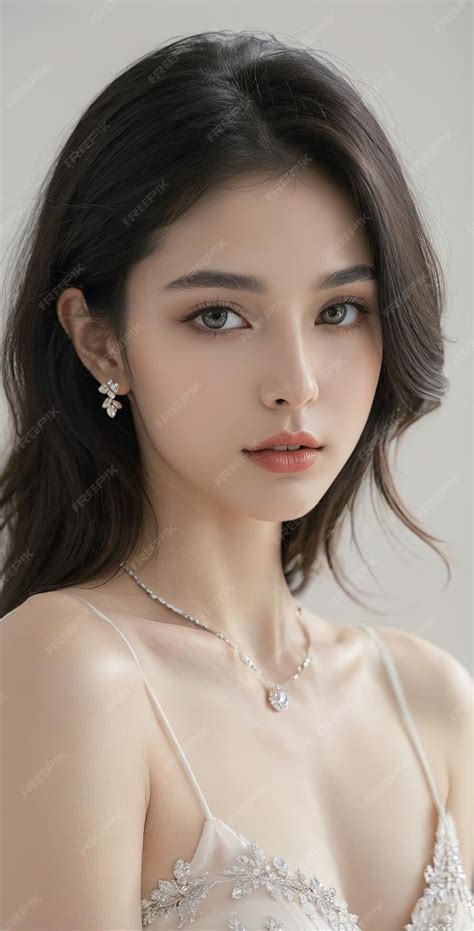 Premium Photo A Woman Wearing A Wedding Dress With A Tia