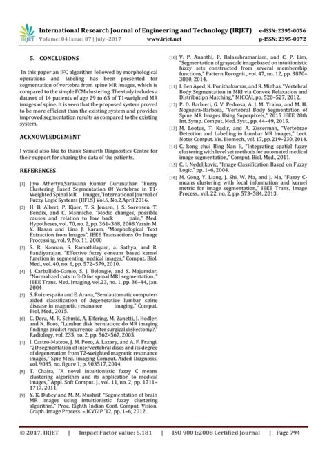Intuitionistic Fuzzy Clustering Based Segmentation Of Spine Mr Images Pdf