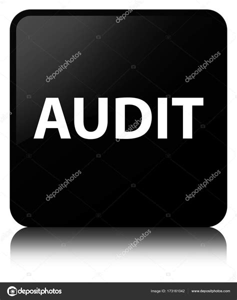 Audit Black Square Button Stock Photo FR Design