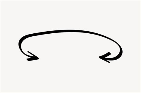 Curved Double Ended Black Arrow Design Free Photo Illustration Rawpixel