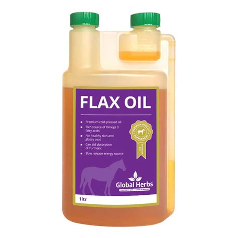 Global Herbs Flax Oil 1lt Ingatestone Saddlery