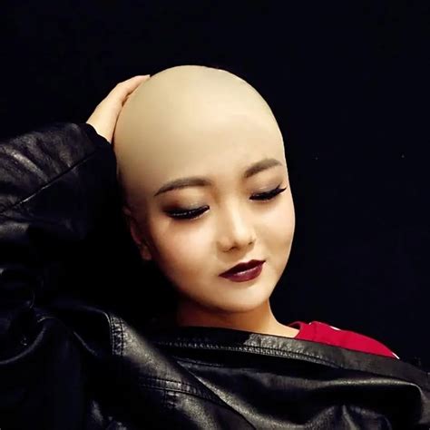 Reusable Funny Fake Latex Wig Head Bald Head Mask Wig Cap Mens Ladies
