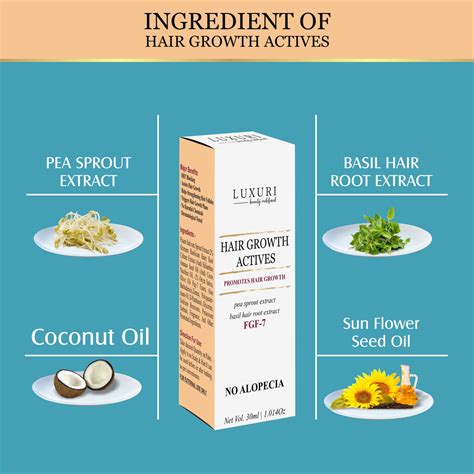 Hair Growth Actives Serum With Fgf 7 Luxuri Skin Science