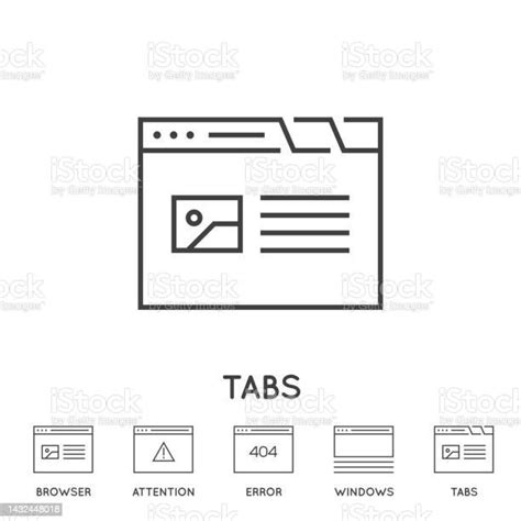 set of minimal browser developing app and coding vector line icons