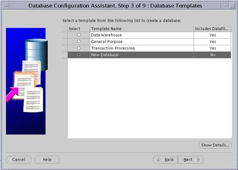 creating databases with the database configuration assistant