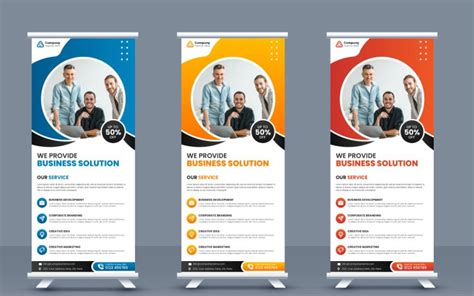 Corporate Business Rollup Banner Stand Template Design Modern Portable