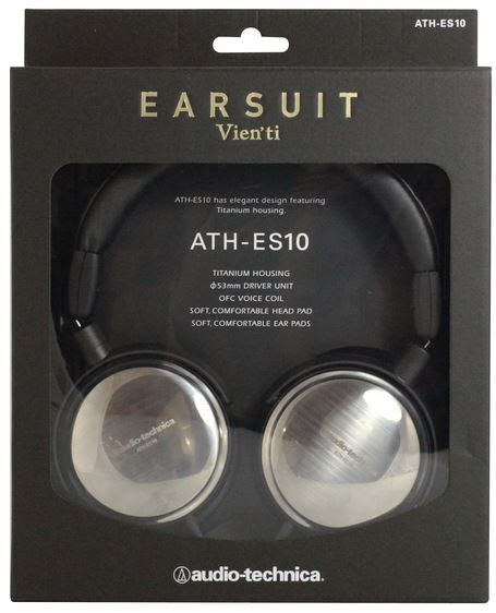 Audio Technica ATH-ES10 Earsuit Portable Headphones Black Colour