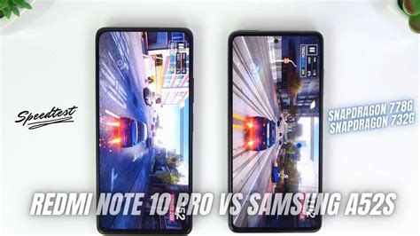 Samsung Galaxy A52s 5g Vs Redmi Note 10 Pro Video Test Display