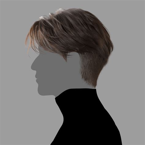 Artstation Male Hairstyle Xgen Maya Scenefbx Alembic Game Assets
