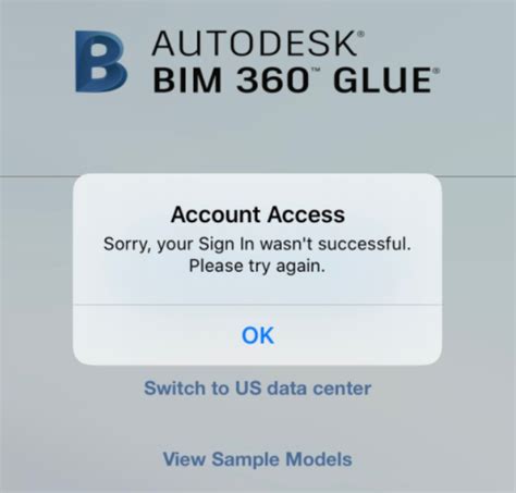 Sorry Your Sign In Wasnt Successful Please Try Again Error Message