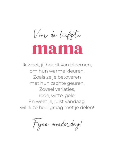 Moederdagkaart Bloemen Illustratie Kleurrijk Kaartje Go