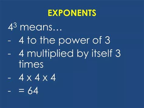 PPT EXPONENTS PowerPoint Presentation Free Download ID