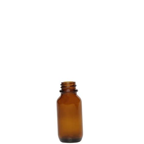 Amber 25ml Boston Round Glass Bottle 20mm Neck New Directions Australia
