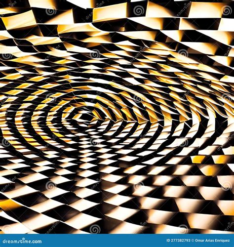 An Optical Illusion Design With Concentric Squares In Shades Of Orange