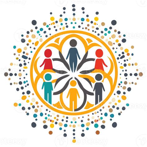 A Colorful Interconnected Community Symbol Of Unity And Support 60818831 Png