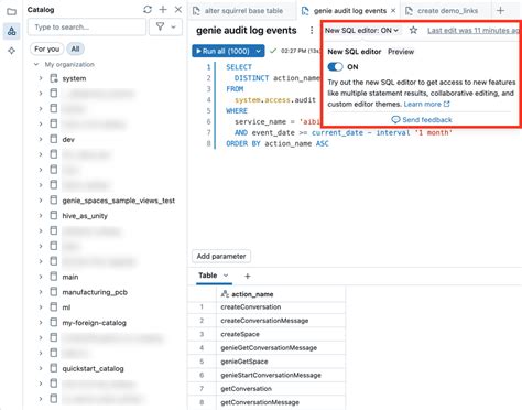 escreva consultas e explore dados no novo editor sql databricks