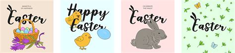 해피 부활절 휴일 광장 인사말 카드 바구니에 담긴 다채로운 달걀 귀여운 토끼와 병아리 전통적인 봄 종교 행사 배너입니다 축제 장식 드로잉 꽃 바구니 및 토끼 4월에 대한