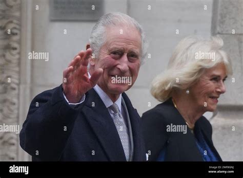 King Charles Iii And Queen Camilla Depart The London Clinic In Central