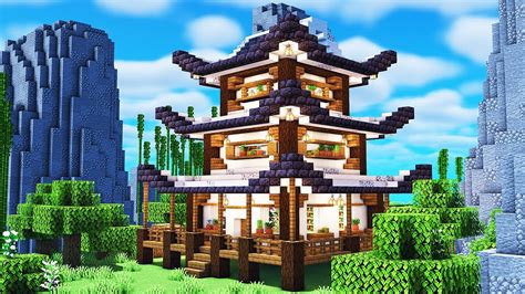 Simple Japanese Survival Base Minecraft Tutorial Youtube