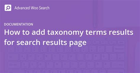 How To Include Taxonomy Term Results On The Search Results Page