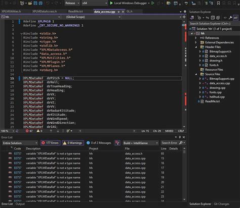 C Visual Studio Need Help On How To Fix Variable X Plane