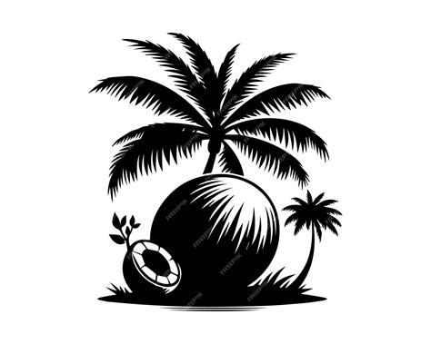 Premium Vector Coconat Silhouette Vector Icon Graphic Logo Design