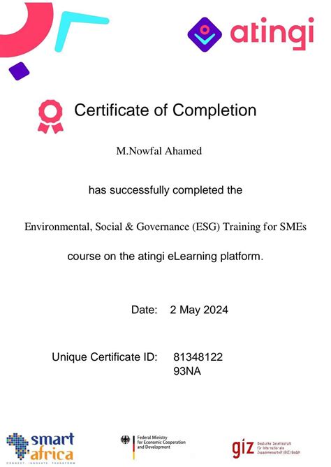 New Course On Esg For Smes Nowfal Ahamed M Posted On The Topic Linkedin