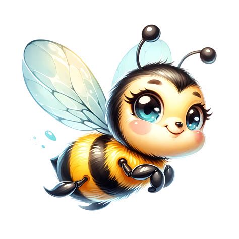 Cute Bee Clipart Bundle Cartoon Bees Card Making Digital Download
