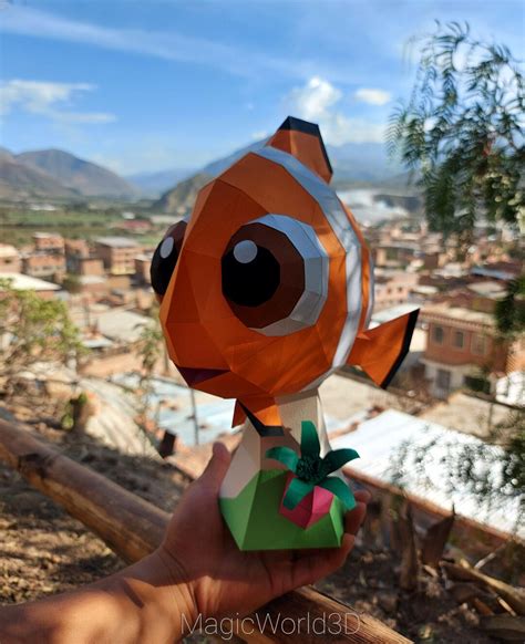 Baby Nemo Papercraft Nemo Nemo And Dory Papercraft Origami Gift Paper Model Diy Home
