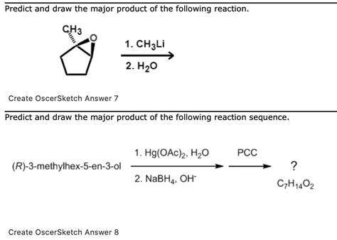 Solved Predict And Draw The Major Product Of The Following Reaction Ch3 1 Ch2li 2 H2o Create